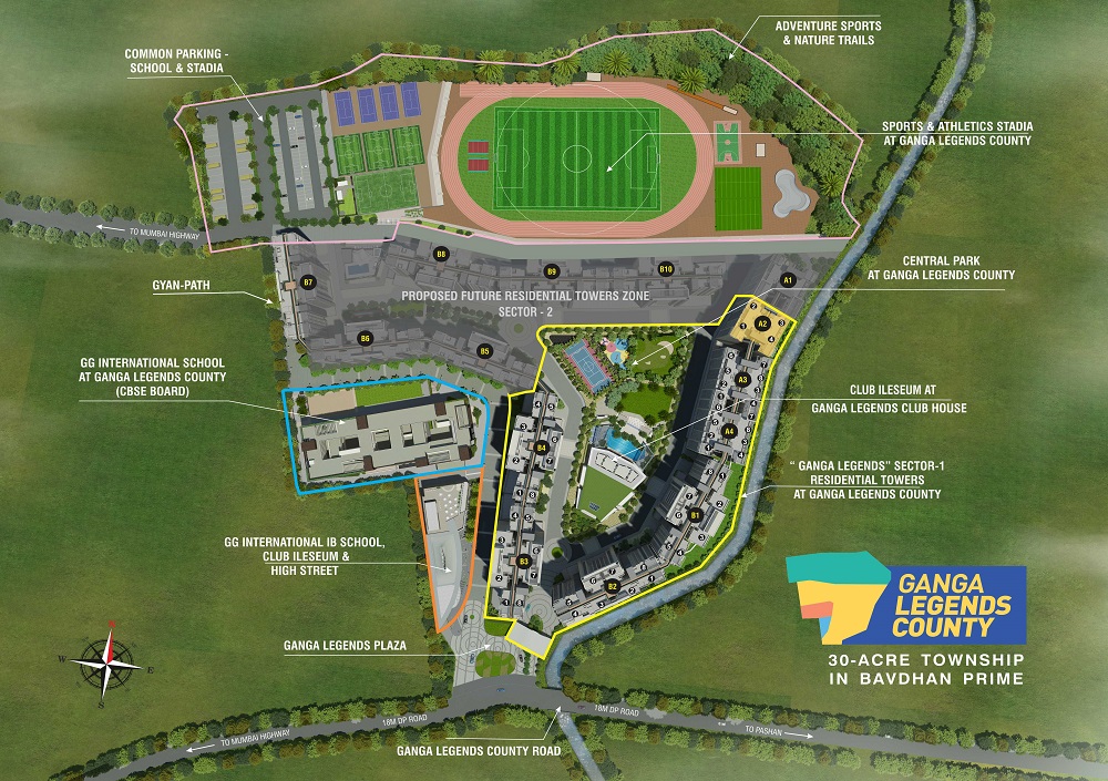 Ganga Legend County (2 & 3 BHK in Bavdhan) | Goel Ganga Project